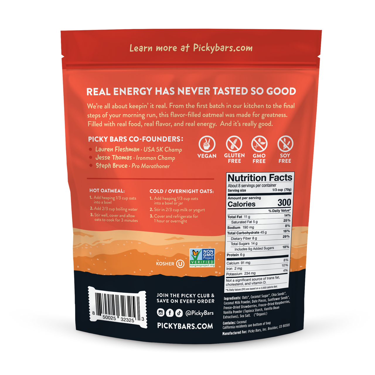 Performance Oatmeal Multi-serve Bags | Picky Bars